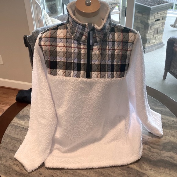 Vera Bradley | Tops | Nwt Vera Bradley Perfectly Plaid Teddy Fleece Zip ...